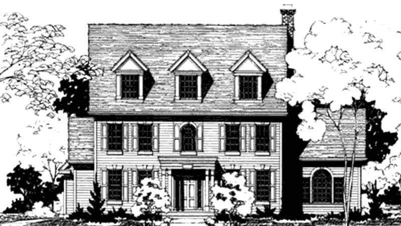 Colonial House Plan - 5 Bedrms, 3.5 Baths - 3526 Sq Ft - #146-2281