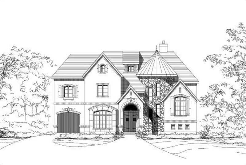 Spanish House Plans - Home Design OHP-40675 # 16110