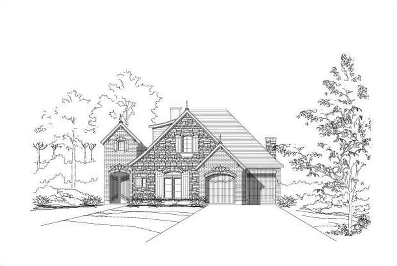 French, Country House Plans - Home Design OHP-30767 # 16099