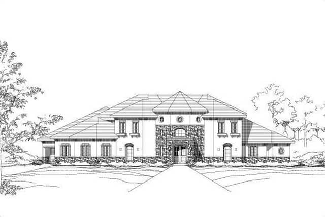 Spanish House Plans - Home Design OHP-20575 # 15361