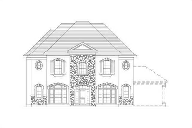 French, Country House Plans - Home Design OHP-990549-2 # 15737