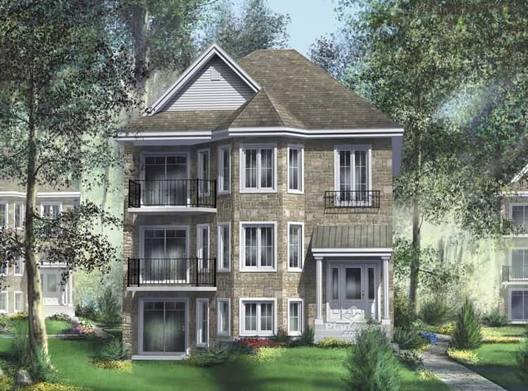 Multi-Level, Multi-Unit House Plans - Home Design PI-40343 # 17901
