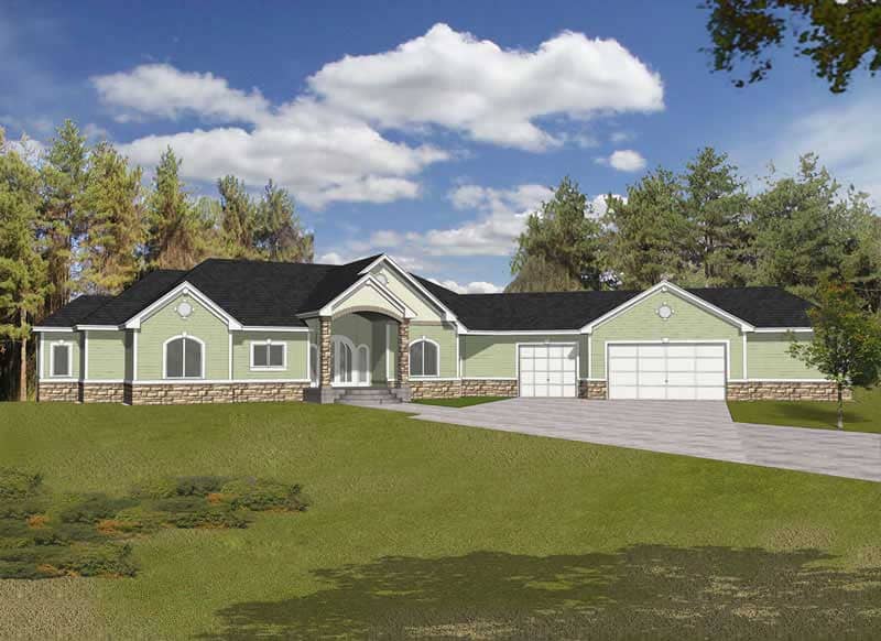 Contemporary, European, Ranch House Plans - Home Design RDI-2907R1-DB ...