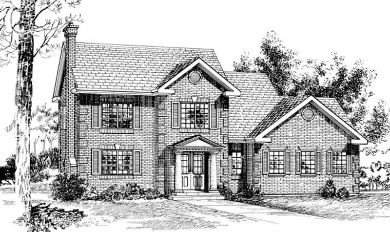 Traditional, Colonial House Plans - Home Design sea190 # 7193