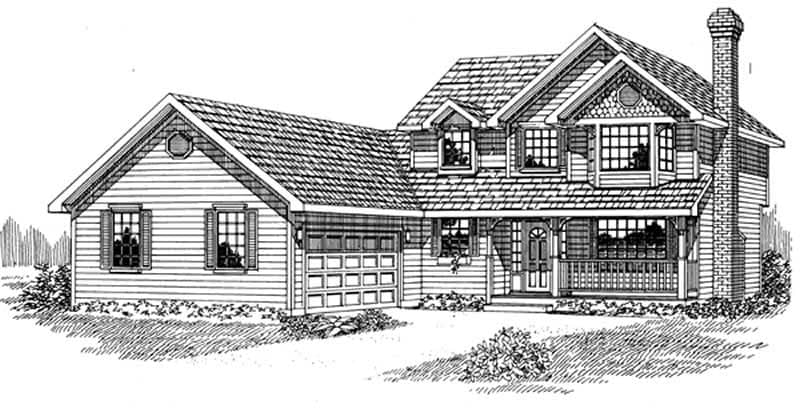 Country, Traditional House Plans - Home Design sea180 # 7183