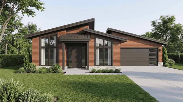 Modern Home Plan - 3 Bedrms, 2.5 Baths - 1388 Sq Ft - #193-1390