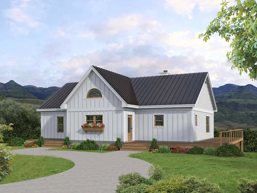 Modern Farmhouse House Plan - 3 Bedrms, 2 Baths - 1521 Sq Ft - #196-1853