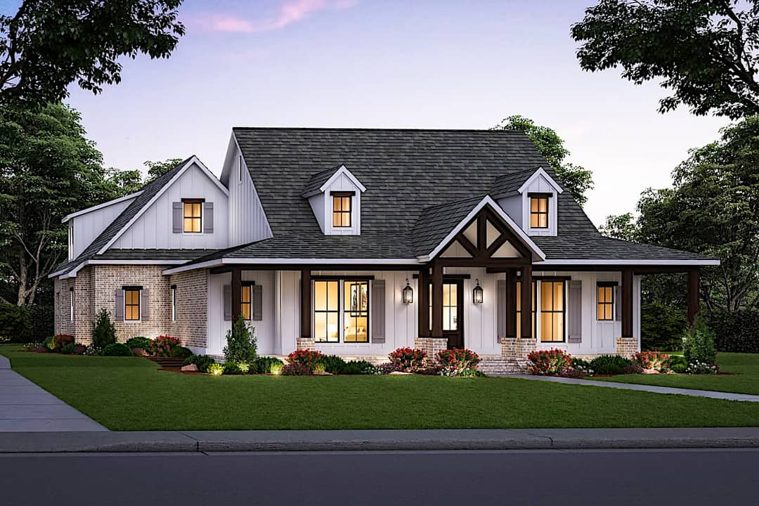 Contemporary Cottage - 4 Bedrms, 3.5 Baths - 2977 Sq Ft - Plan #206-1037