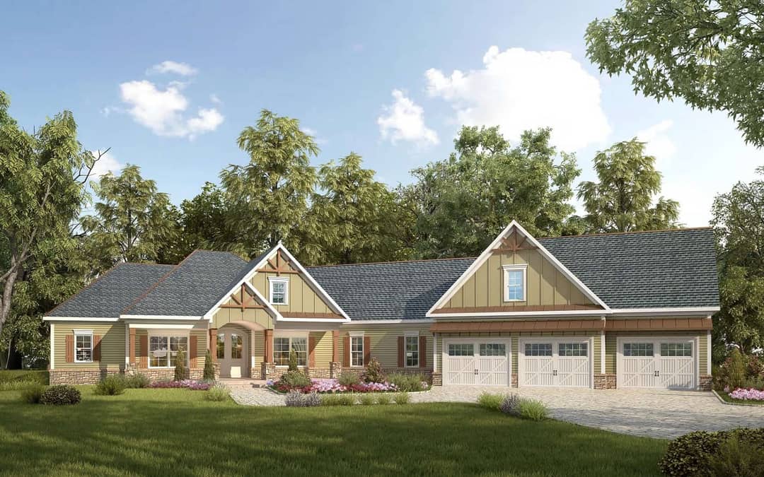 Traditional Home Plan - 4 Bedrms, 3.5 Baths - 2971 Sq Ft - #213-1028