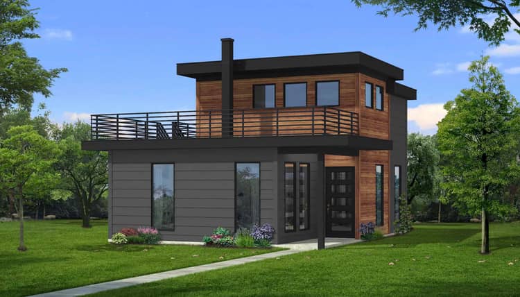 Modern House Plan - 1 Bedrms, 1 Baths - 665 Sq Ft - #216-1001