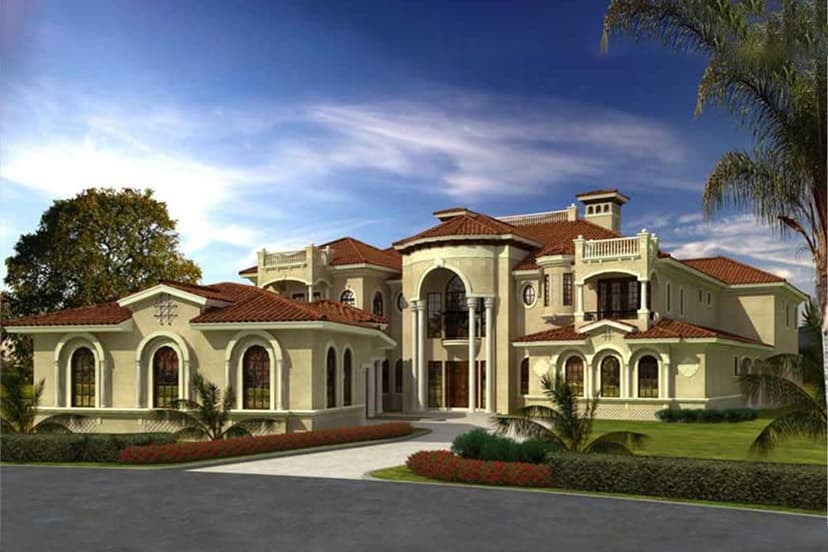 Luxury House Plan - 7 Bedrms, 7.5 Baths - 11027 Sq Ft - #107-1024