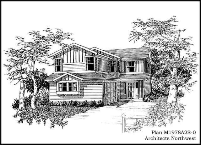 Traditional, Multi-Level House Plans - Home Design CD-M1978A2S-0 # 14641