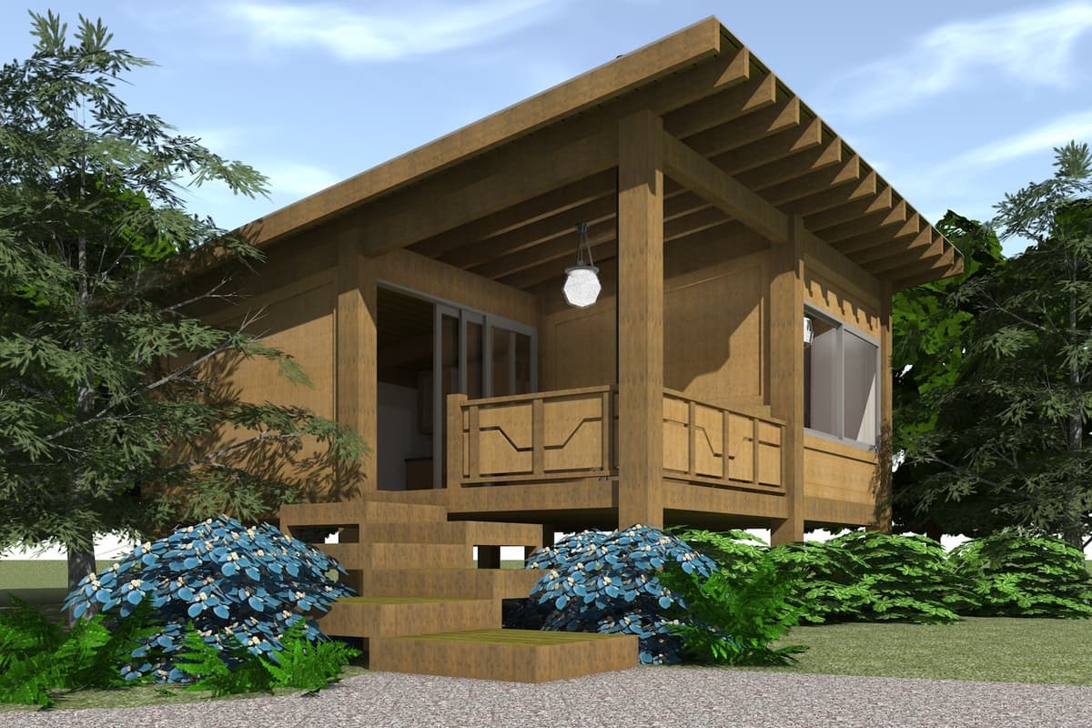 1 Bedrm, 456 Sq Ft Contemporary House - Plan #116-1013