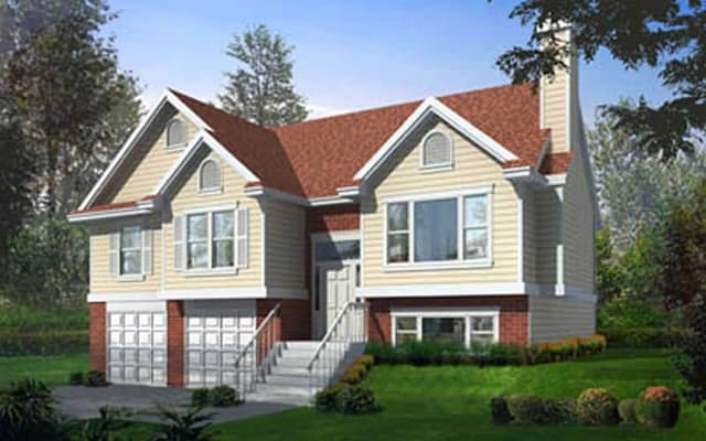 Traditional, Multi-Level House Plans - Home Design DDI100-303 # 1975