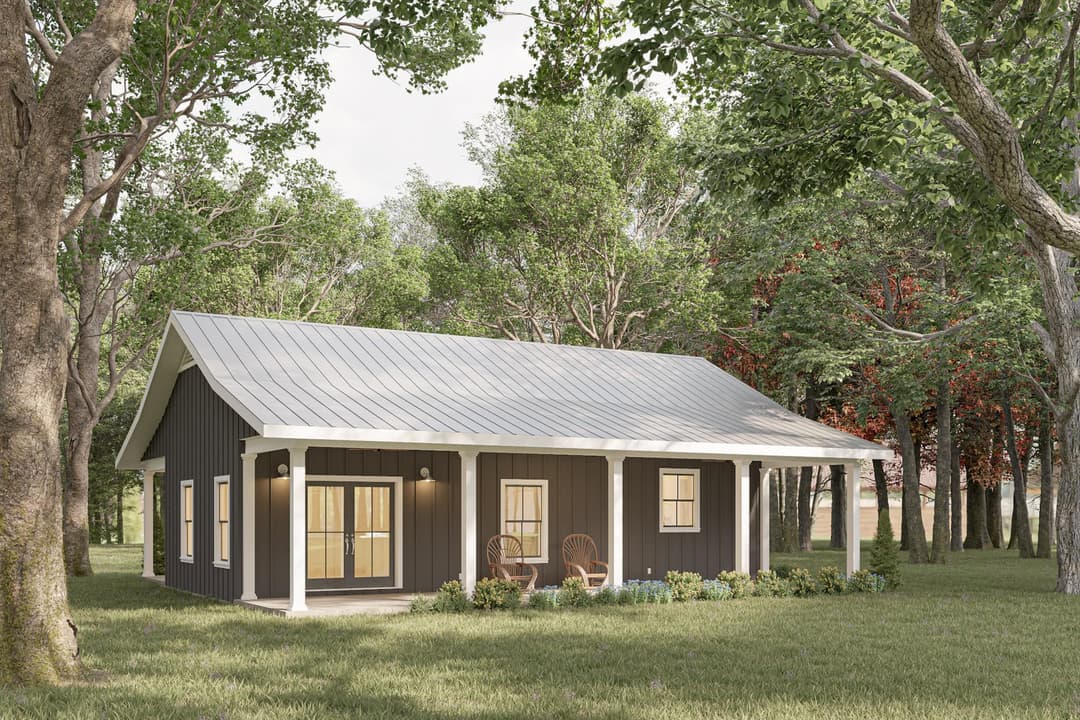 Small House Plans Floor Plan - 1 Bedrms, 1 Baths - 800 Sq Ft - #123-1147
