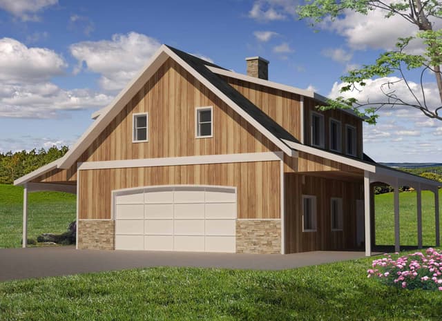 Garage with 5-Car, 1335 Sq Ft | Plan #132-1786