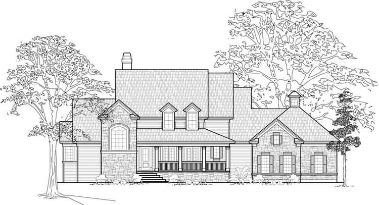 Country Plan - 4 Bedrms, 3.5 Baths - 3,693 Sq Ft - Plan #134-1160