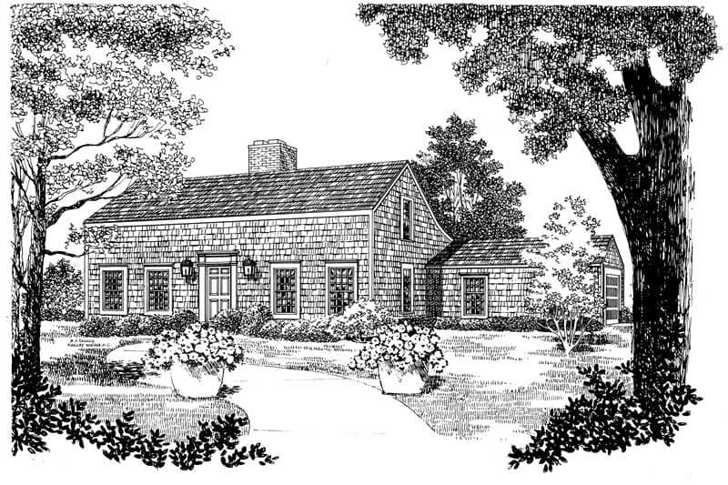 Colonial House Plans - Home Design HW-2635 # 17518