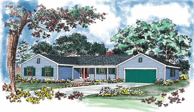 Country House Plans - Home Design HW-1974 # 17383