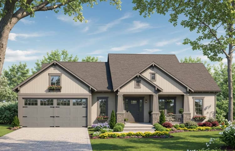 Cottage House Plan - 3 Bedrms, 2 Baths - 1853 Sq Ft - #141-1397