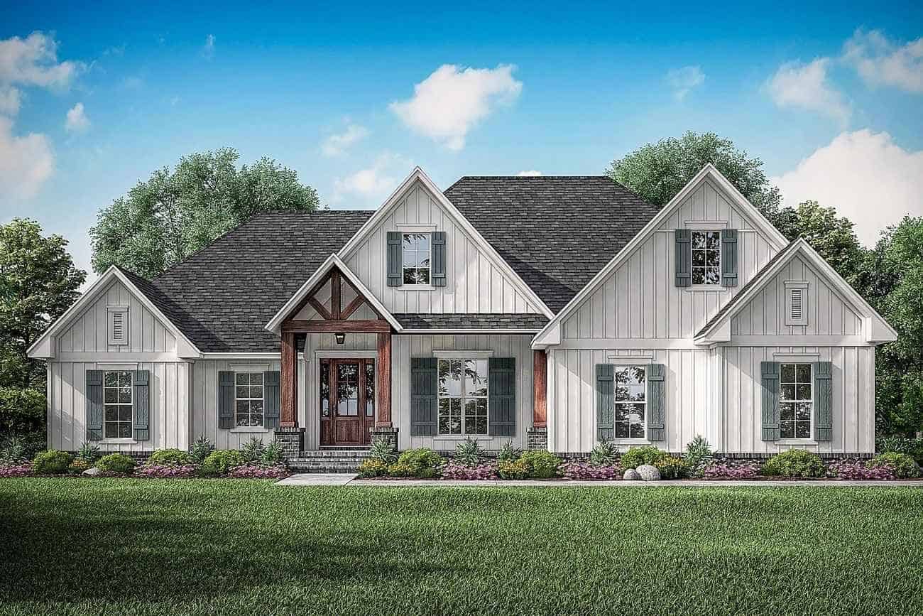 Farmhouse Ranch Home - 3 Bed, 3.5 Bath, 2358 Sq Ft - Plan #142-1213