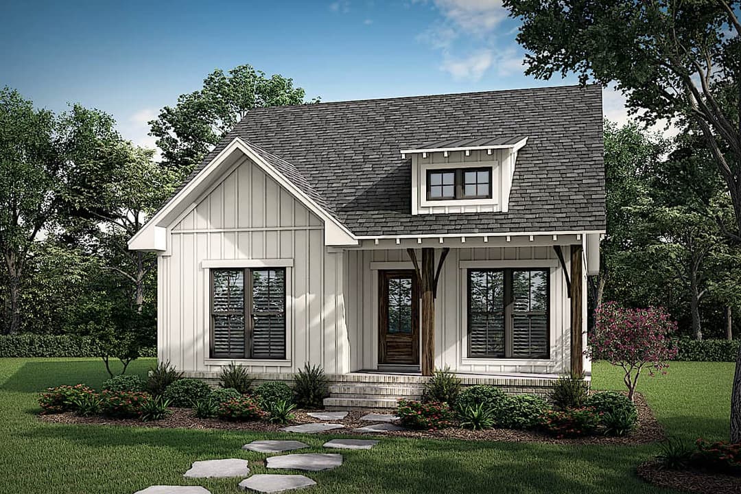 Small Home - 2 Bedrms, 2 Baths - 1252 Sq Ft - Plan #142-1263