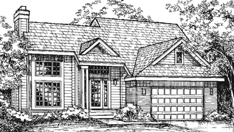 Cape Cod Home Plan - 3 Bedrms, 2.5 Baths - 2100 Sq Ft - #146-1334