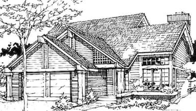 Cape Cod Home Plan - 3 Bedrms, 2.5 Baths - 1461 Sq Ft - #146-1389
