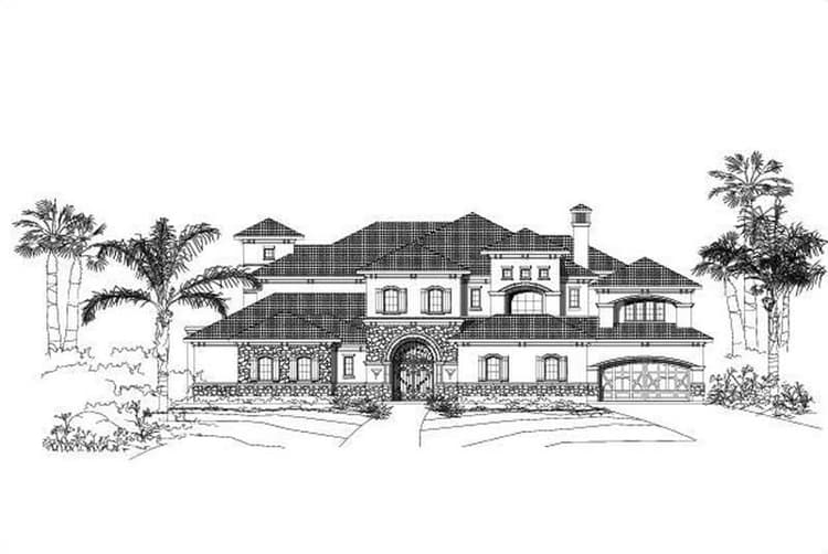 Spanish House Plans - Home Design OHP-20079 # 15248