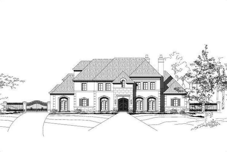 French House Plans - Home Design OHP-30824 # 15827