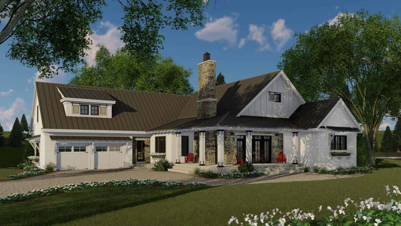 Ranch House Plan - 3 Bedrms, 2.5 Baths - 2241 Sq Ft - #165-1160