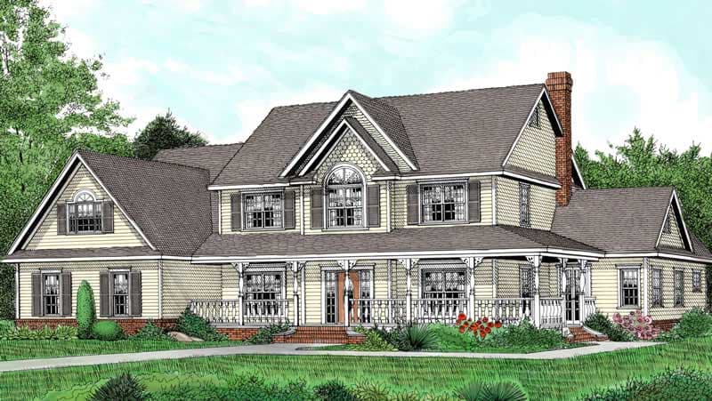 Country Home Plan - 5 Bedrms, 2.5 Baths - 3005 Sq Ft - #173-1006