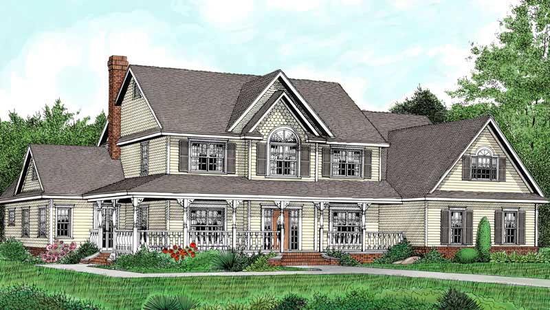 Country Home Plan - 5 Bedrms, 2.5 Baths - 3005 Sq Ft - #173-1056