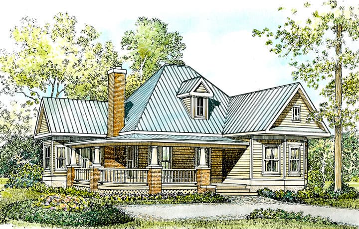 Cottage House Plan #192-1001: 2 Bedrm, 1270 Sq Ft Home