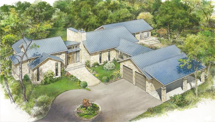 Texas Style Ranch Home - 3 Bed, 2.5 Bath - 3087 Sq Ft - Plan #192-1067