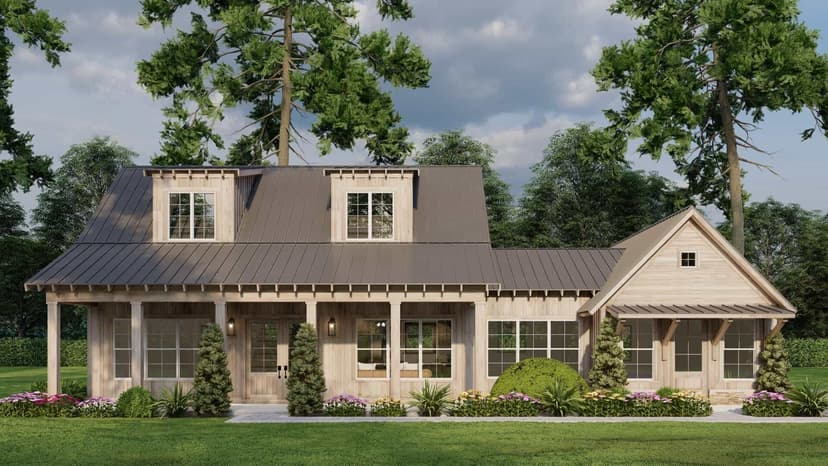 Farmhouse-Cottage Plan - 3 Bed, 3.5 Bath, 1873 Sq Ft - #193-1311