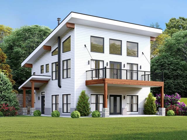 Contemporary House Plan - 4 Bedrms, 2 Baths - 2184 Sq Ft - #196-1885