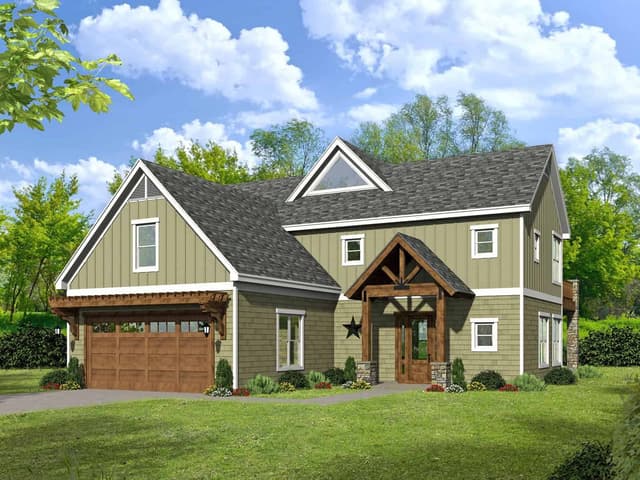 Rustic Craftsman House Plan with Covered Porches - 2,901 Sq Ft, 3 Beds ...