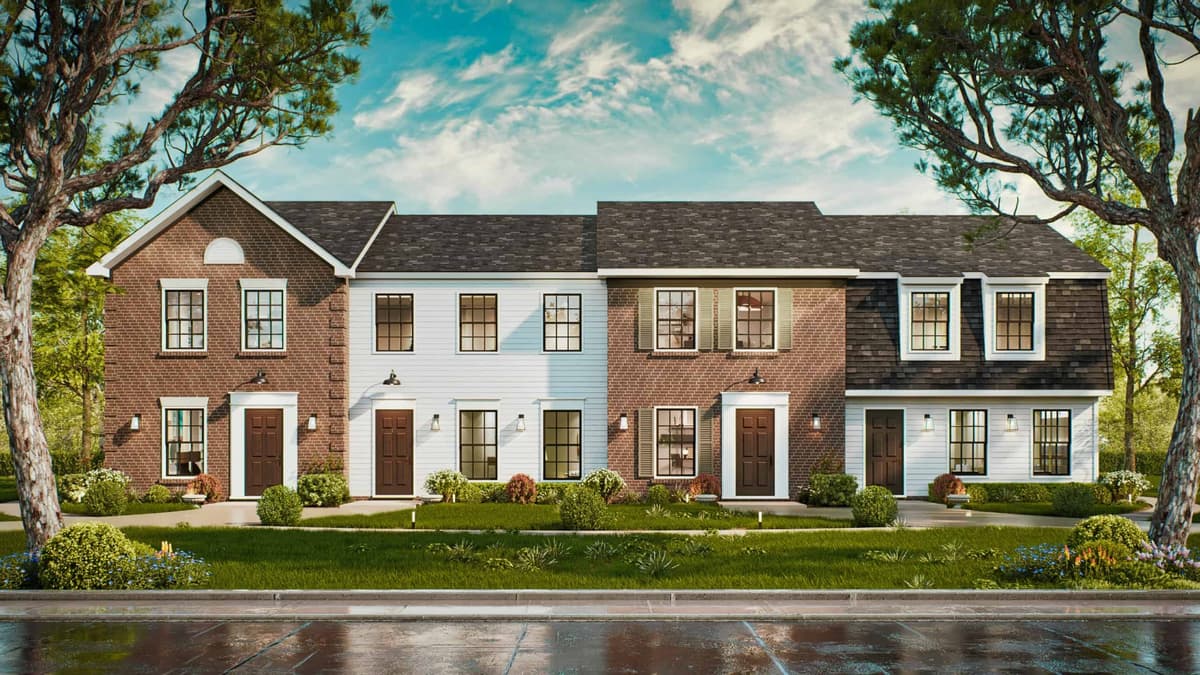 Cottage Duplex Plan: A-1158, B-1170, C-1138, D-1152 Sq Ft #198-1213