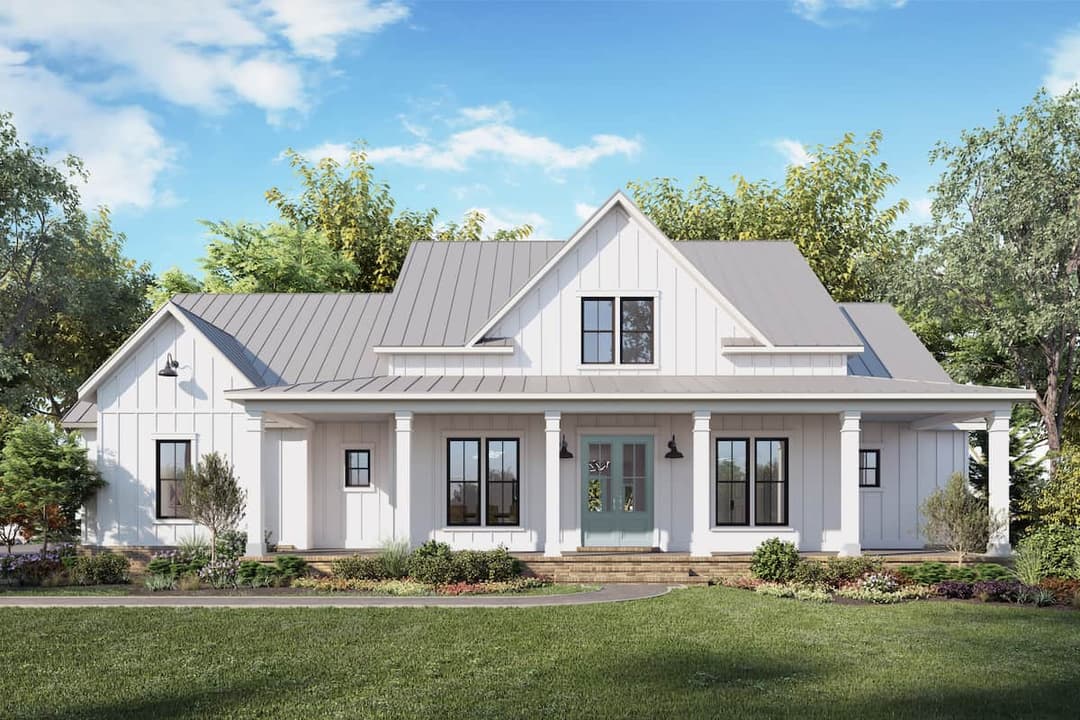 Modern Farmhouse Plans & Designs | The Plan Collection