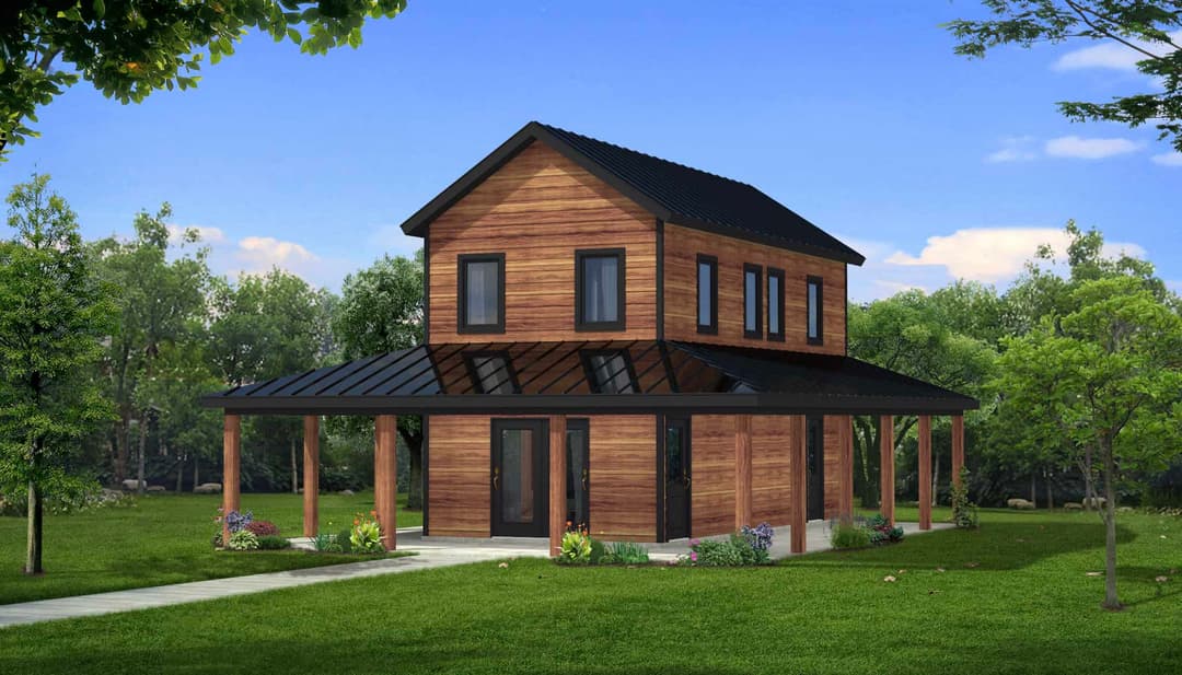 Rustic Home Plan - 3 Bedrms, 2 Baths - 918 Sq Ft - #216-1006